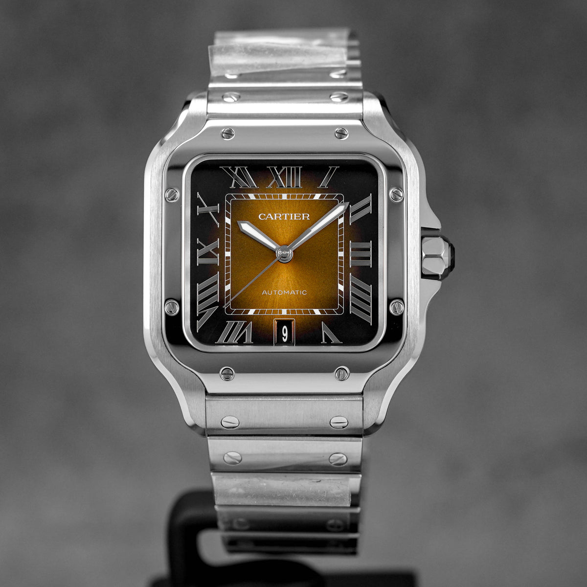 CARTIER SANTOS DE CARTIER L BROWN SUNRAY-BRUSHED DIAL (2024) - IDWX