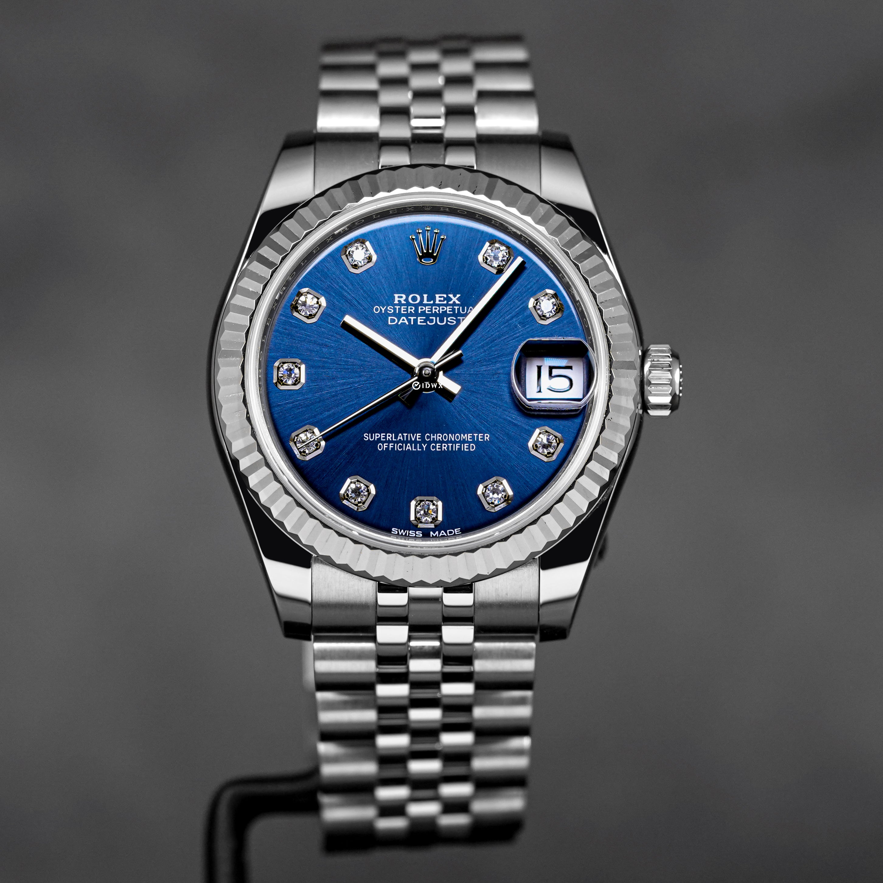 ROLEX DATEJUST 31MM BLUE DIAMOND DIAL (2019) - IDWX