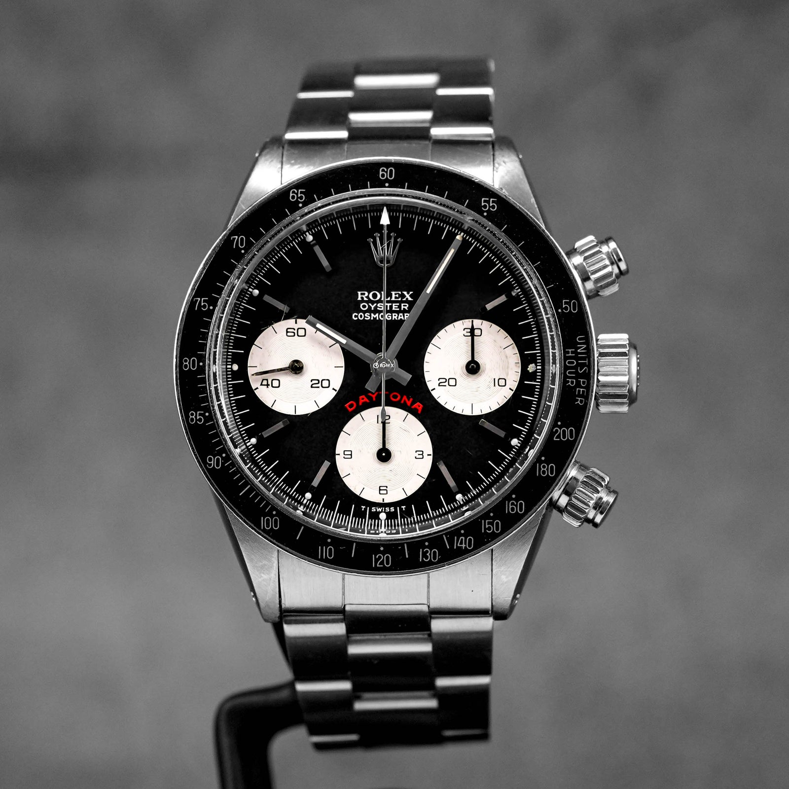 ROLEX DAYTONA 6265 BIG RED STEEL BLACK DIAL 'PAUL NEWMAN' (CIRCA 1980 ...