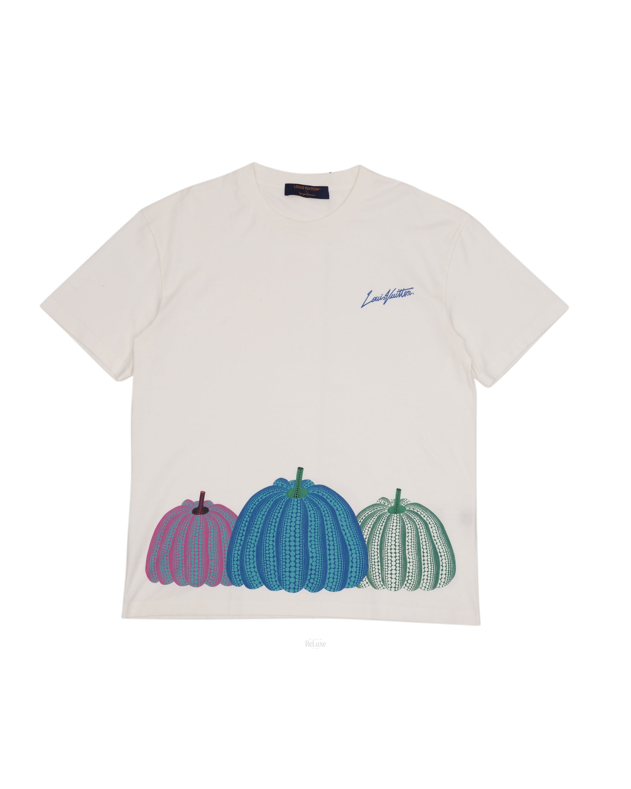 LOUIS VUITTON YAYOI KUSAMA 23AW WHITE T-SHIRT SIZE L - IDWX LOUIS VUITTON YAYOI KUSAMA 23AW WHITE T-SHIRT SIZE L - IDWX