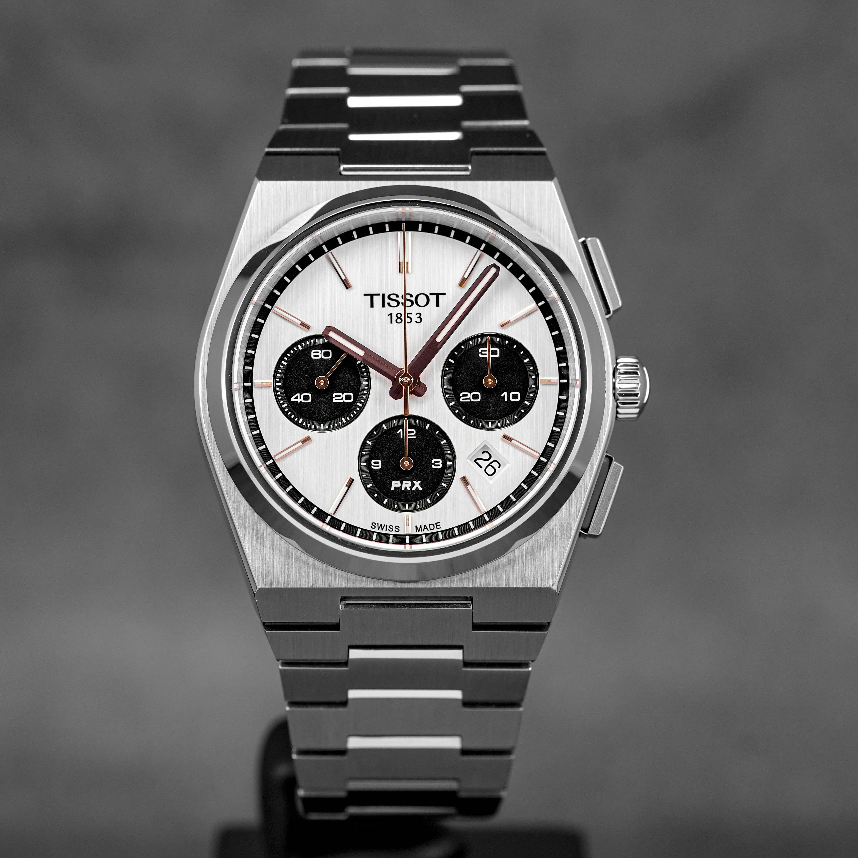 TISSOT PRX AUTOMATIC CHRONOGRAPH WHITE PANDA (2022) - IDWX