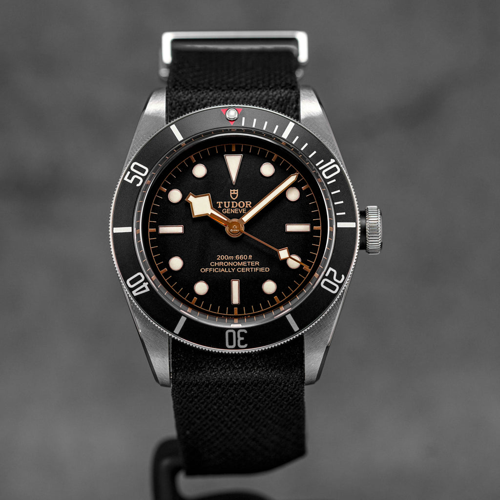TUDOR BLACK BAY HERITAGE 41 BLACK DIAL NATO STRAP (2023) - IDWX