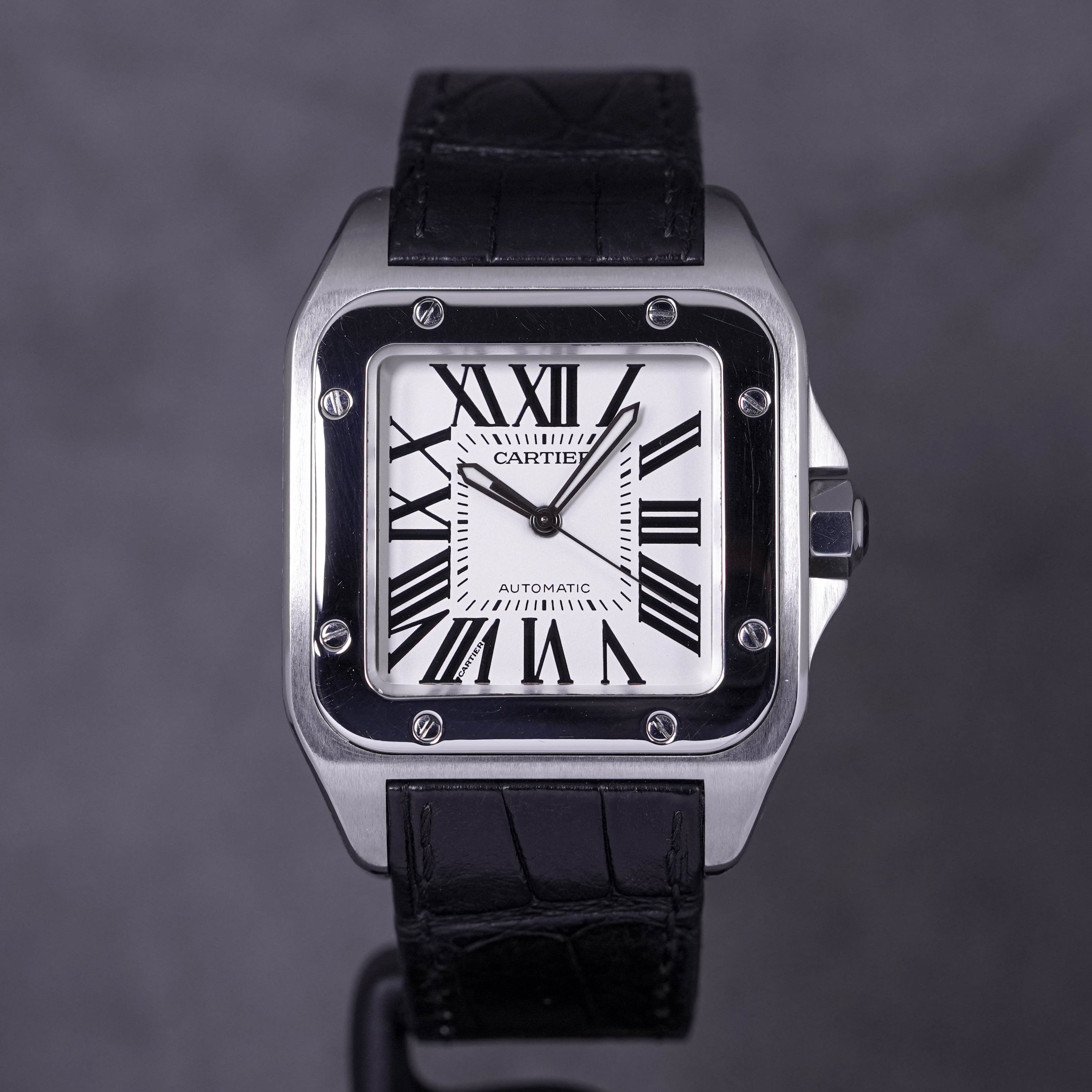 CARTIER SANTOS STEEL EXTRA LARGE LEATHER STRAP (2011) - IDWX