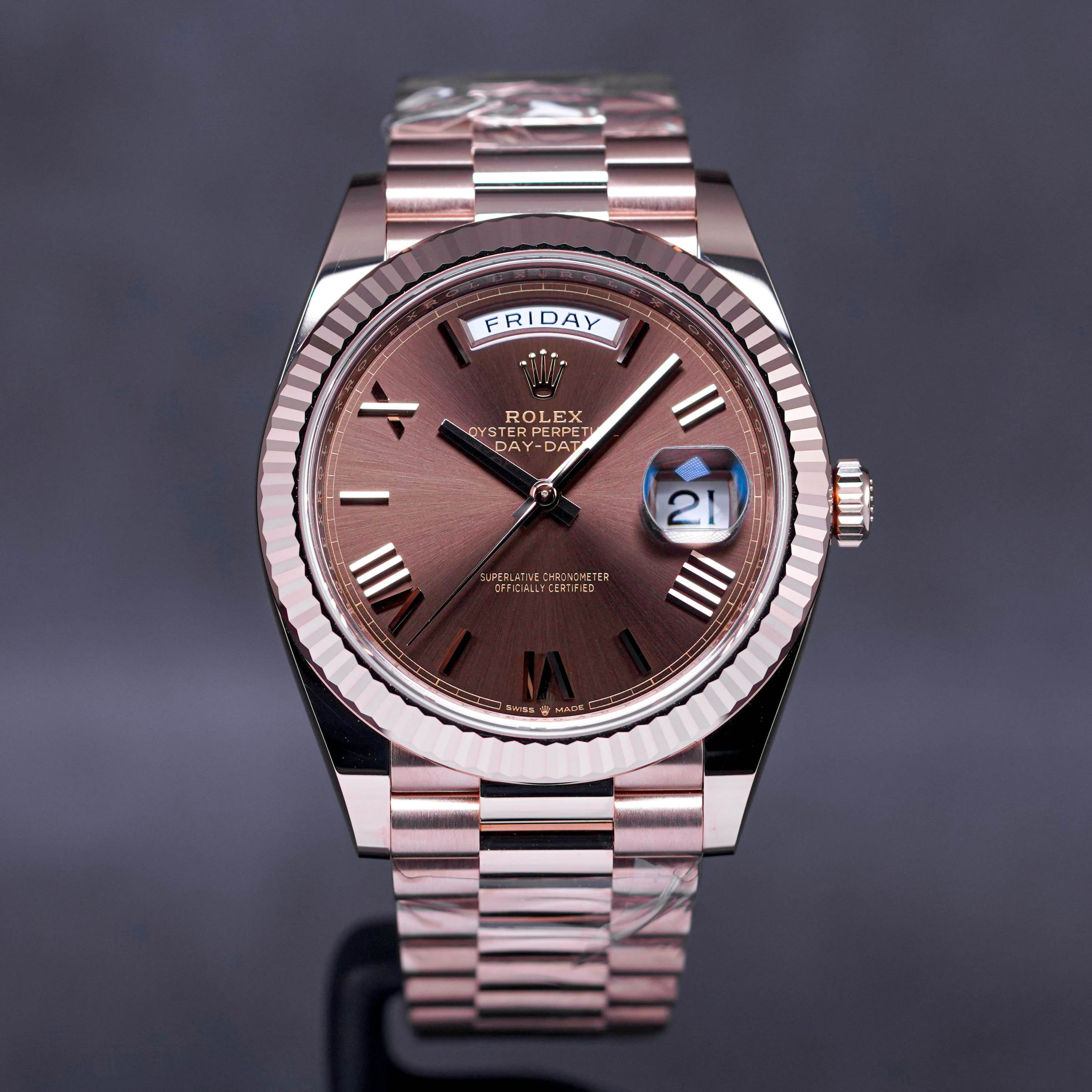 ROLEX DAYDATE 40MM ROSEGOLD CHOCO DIAL (2022) - IDWX